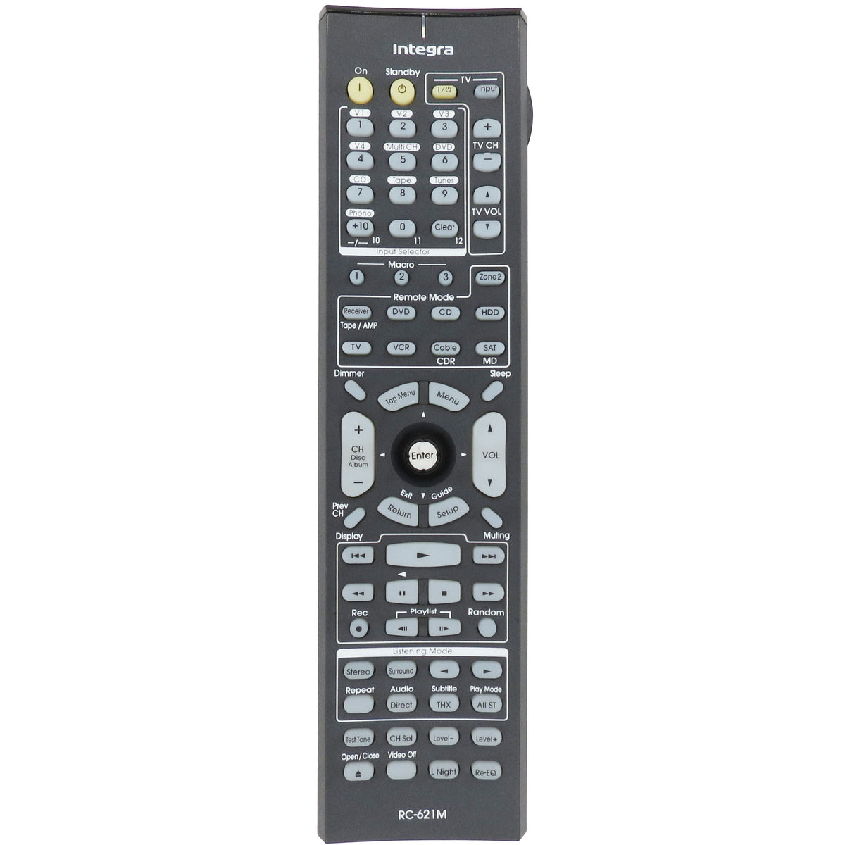 Integra RC-621M Pre-Owned Factory Original AV Receiver Remote Control ...